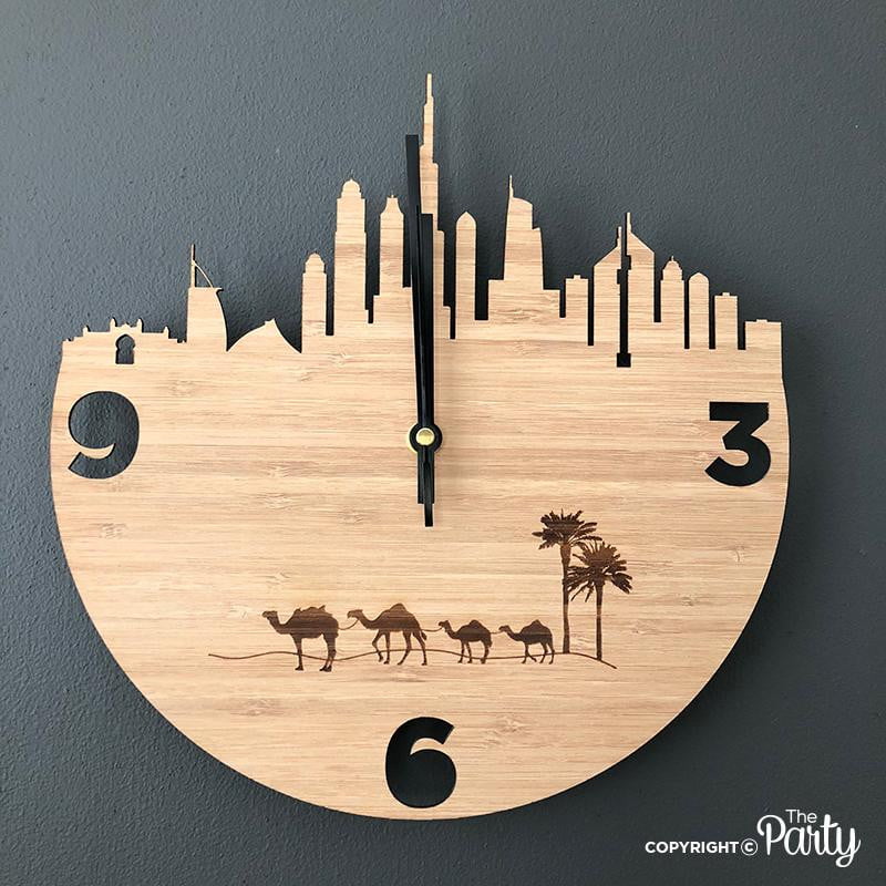 Customised Dubai skyline clock – The Party